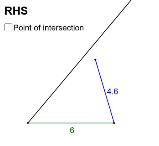 Conditions for congruent triangles (RHS) – GeoGebra