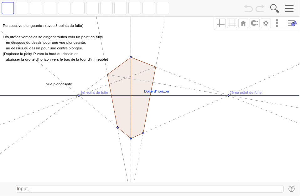 Perspective plongeante – GeoGebra