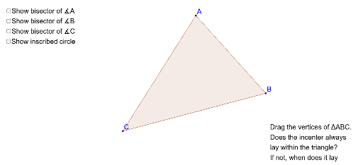 Incenter – GeoGebra