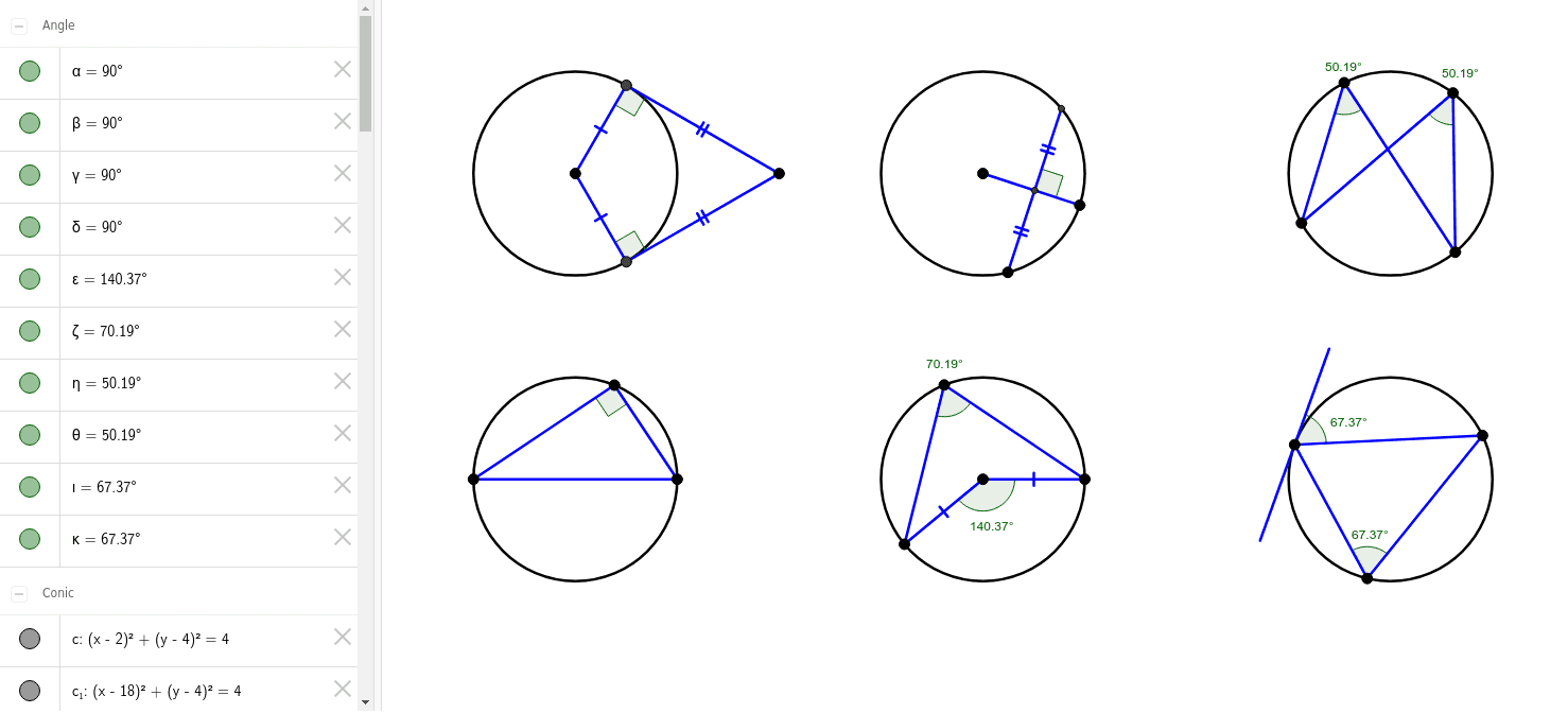 Circle Theorems – GeoGebra
