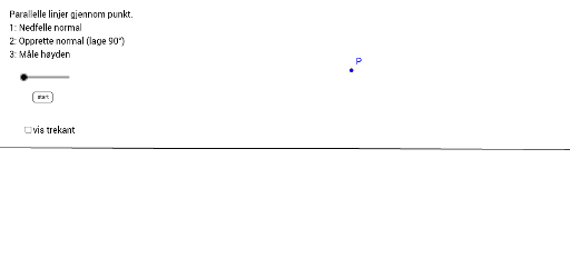 Nr 10: Parallelle linjer. Gjennom punkt. Side 120 – GeoGebra
