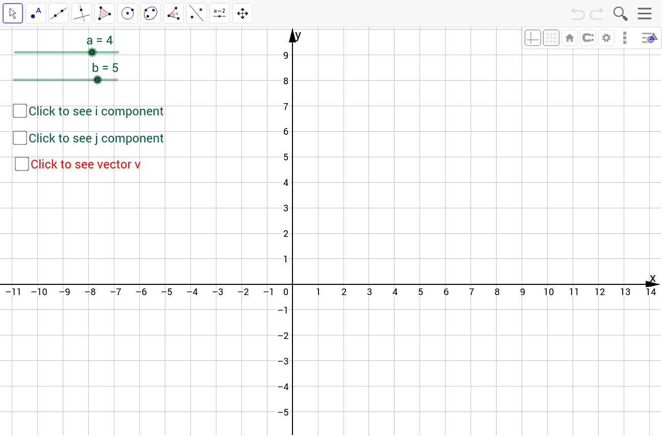 Position vectors in component form in 2D. – GeoGebra