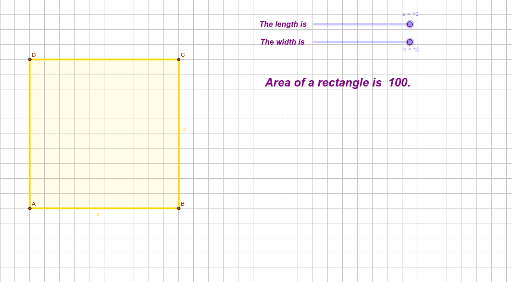 Area of rectangle – GeoGebra