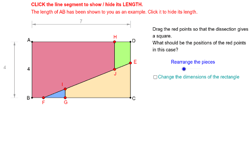 Dissecting Rectangles into Squares – GeoGebra