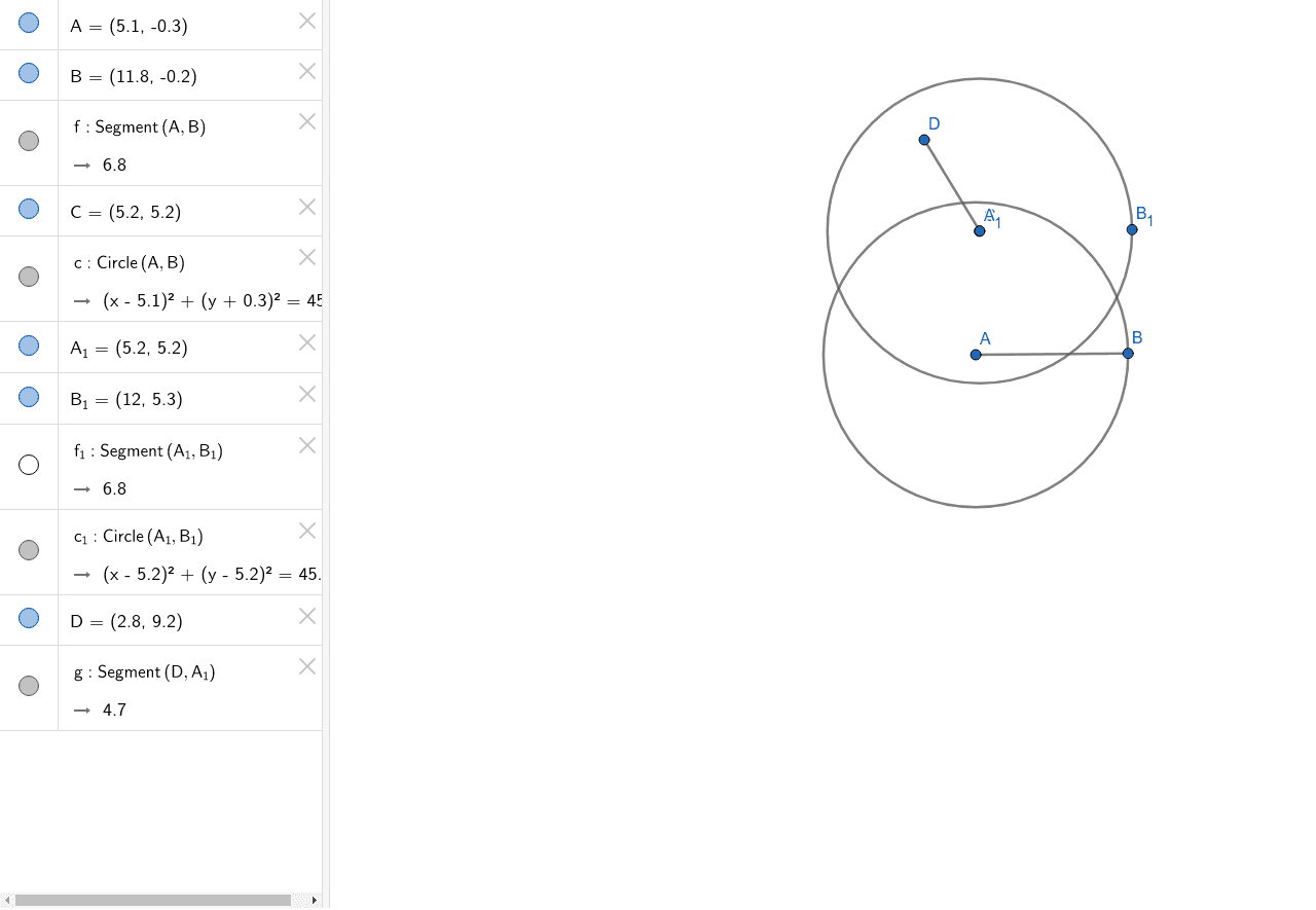 Copy a line segment – GeoGebra