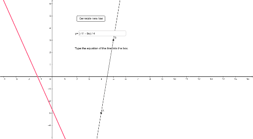 Equations Of Lines Practice GeoGebra Equations Of Lines Practice GeoGebra