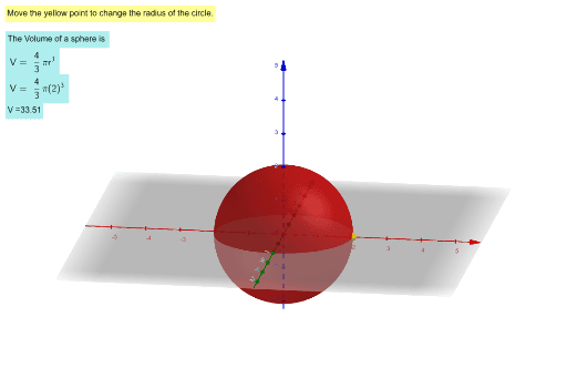 Volume of a Sphere – GeoGebra
