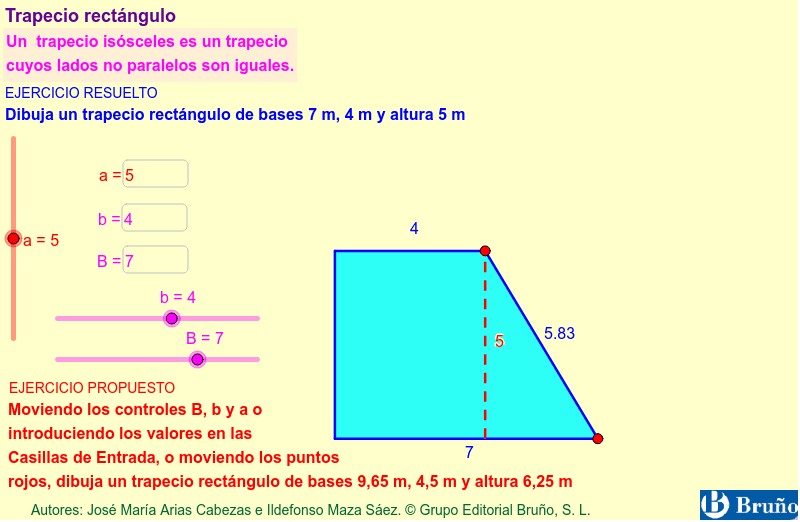 Trapecio rectángulo – GeoGebra