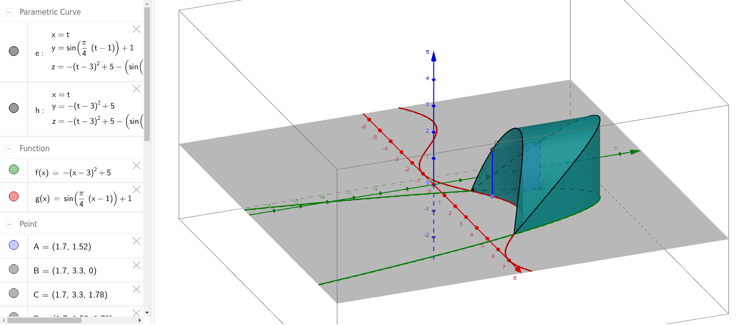 Square Cross Section – GeoGebra