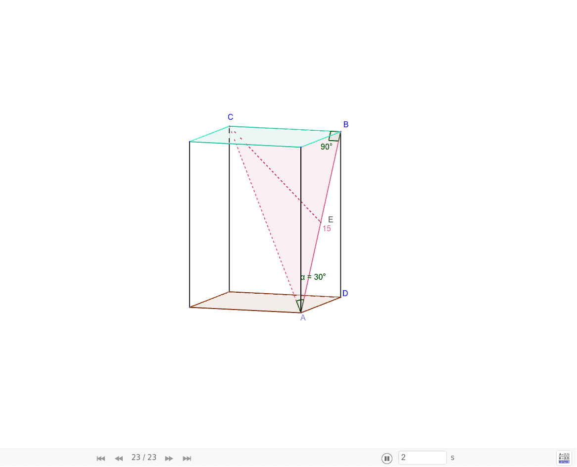 Prisma Rectangular com Diagonal (p. 39 Novo Ipsilon 11) – GeoGebra