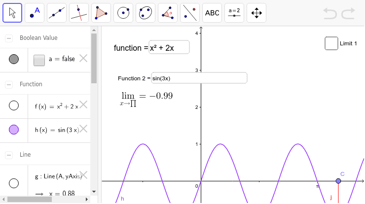 Limit Fungsi dan Trigonometri – GeoGebra