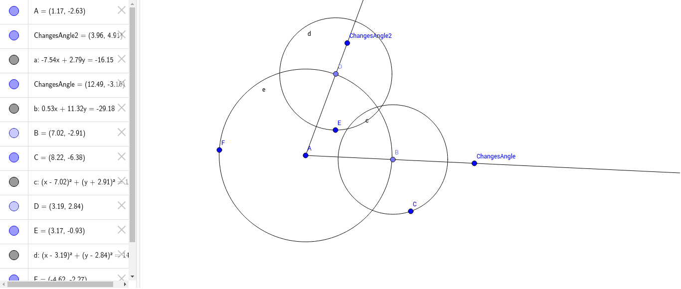 Start, Bisect an angle – GeoGebra