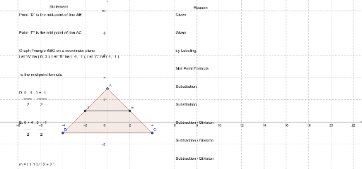 Midsegment of a Triangle Theorem – GeoGebra