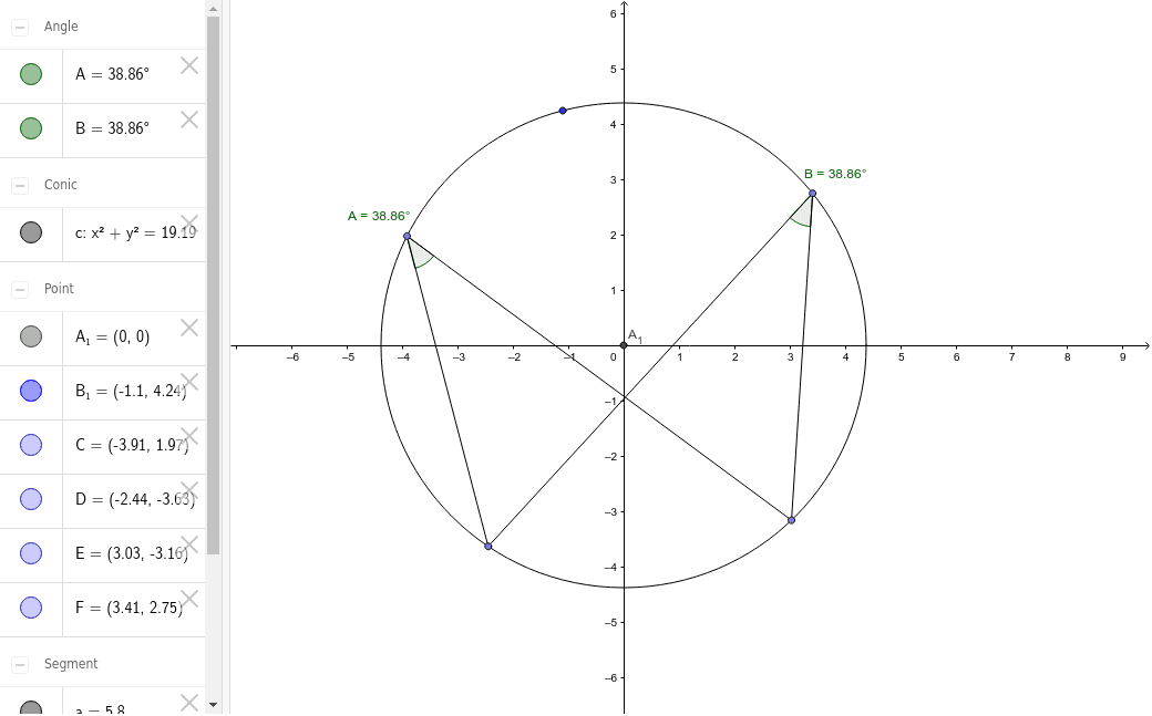 Circle Theorems: Angles Same Segment – GeoGebra