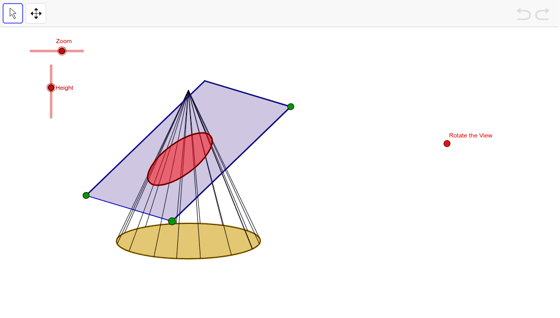 Plane Intersecting a Cone – GeoGebra