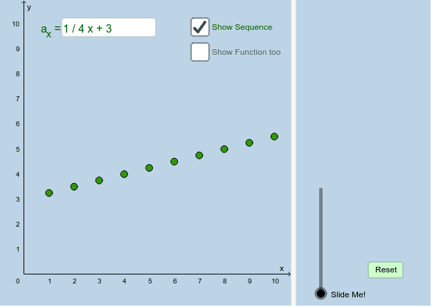 Sequences (Dynamic Illustrator) – GeoGebra