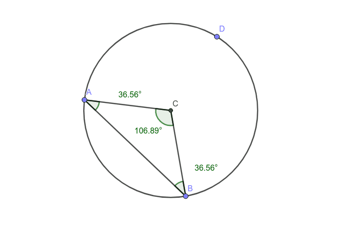 Exploring angles in circles part 1 – GeoGebra