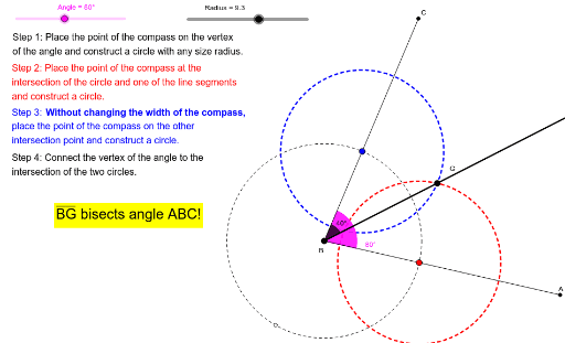 Constructing an Angle Bisector – GeoGebra