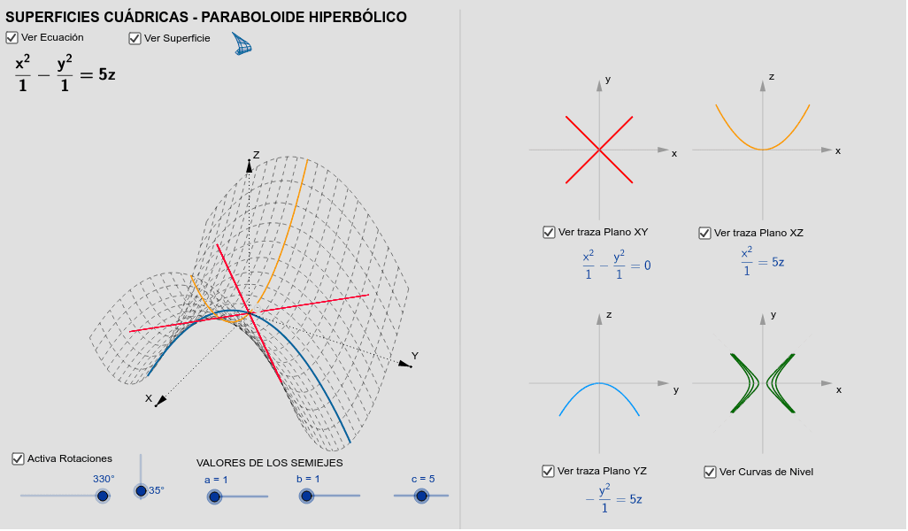 Paraboloide Hiperbólico – GeoGebra