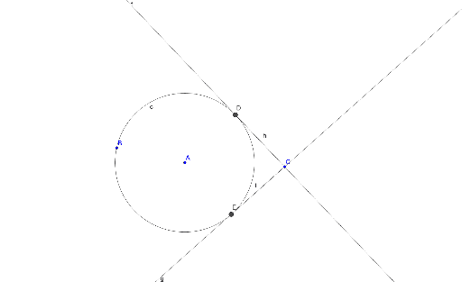 Tangent Segments to a Circle Construction – GeoGebra