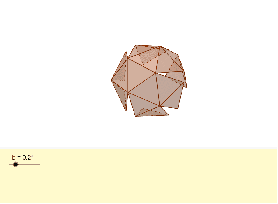 Icosahedron with net – GeoGebra