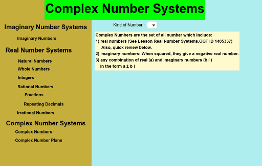 Complex Number System – GeoGebra