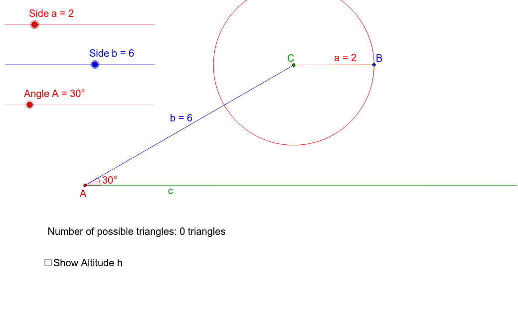 SSA Triangle – GeoGebra