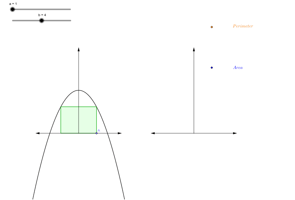 Rectangle inscribed in parabola – GeoGebra