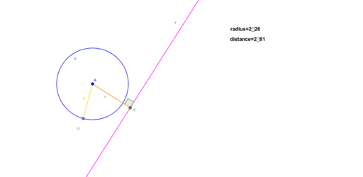 relative position of a line and a circle – GeoGebra