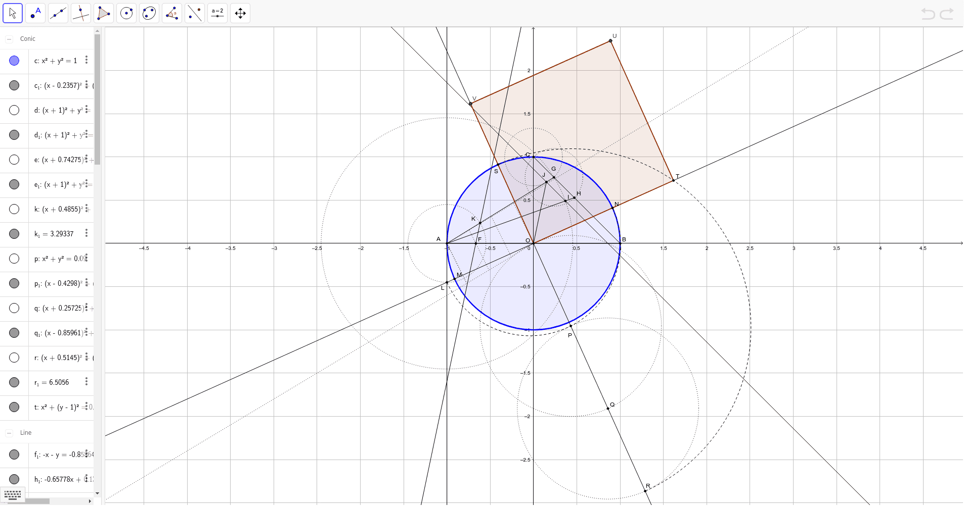 Ramanujan squaring the circle approximation-2 – GeoGebra