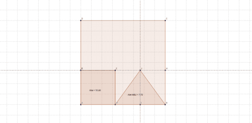 Carré et triangle isocèle – GeoGebra