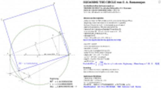 SQUARING THE CIRCLE von S. A. Ramanujan (Nachkonstruktion) – GeoGebra