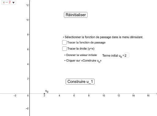 Représentation graphique suite par récurrence. – GeoGebra