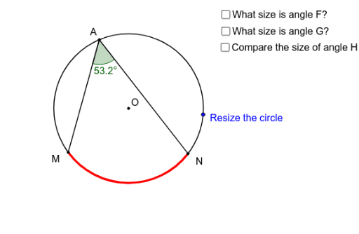 Angle at circumference (B) – GeoGebra
