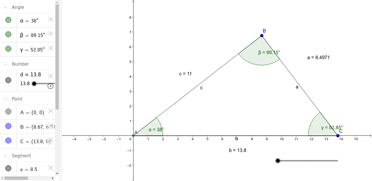 Law of Sines vs Law of Cosines – GeoGebra