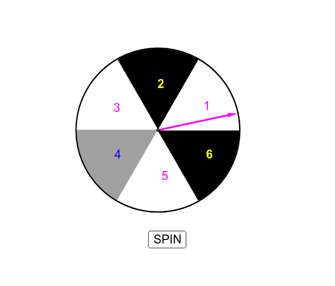 Spinner Six Sections (1 grey, 2 black, 3 white) – GeoGebra