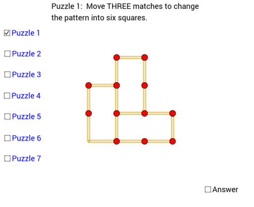 Chinese Match Puzzles 2 (7 puzzles) – GeoGebra