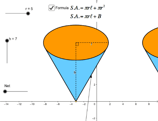 Net of a Cone – GeoGebra