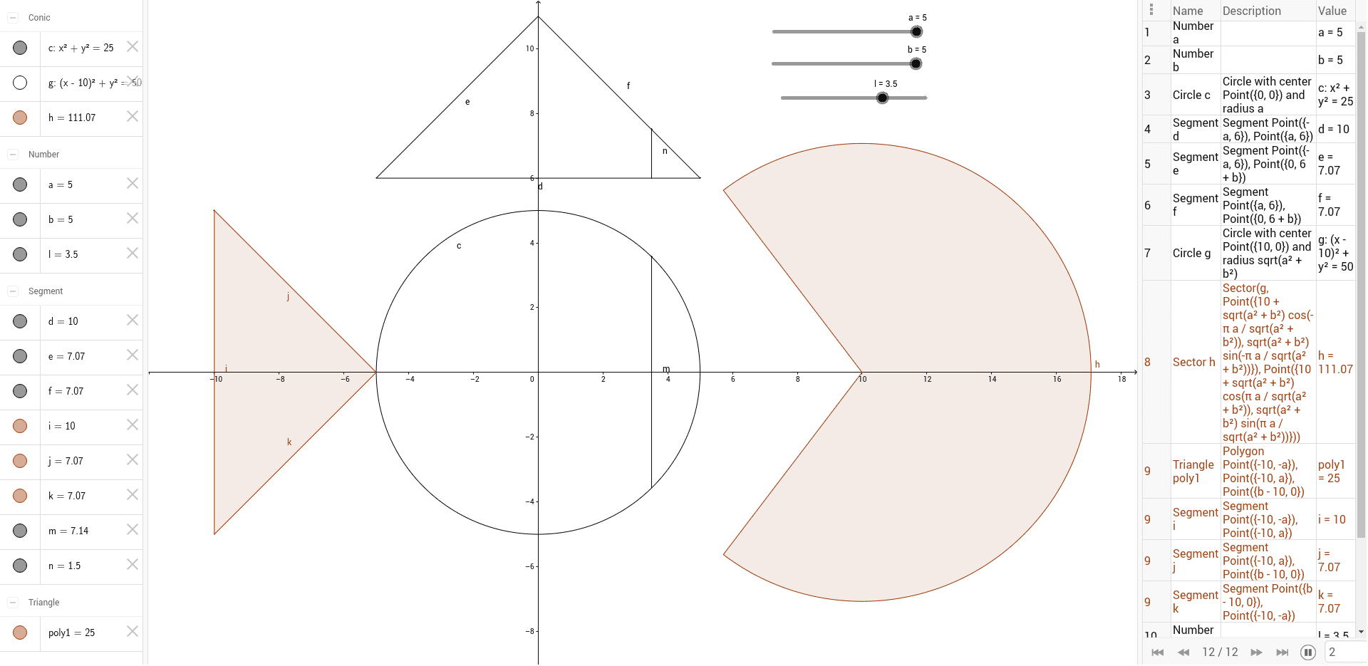 Cone Development – GeoGebra