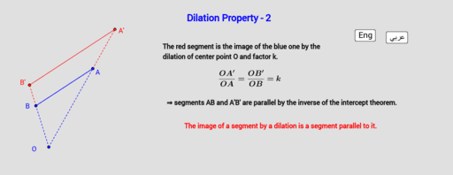 Dilation And Segments التمدد والقطع المُستقيمة – GeoGebra