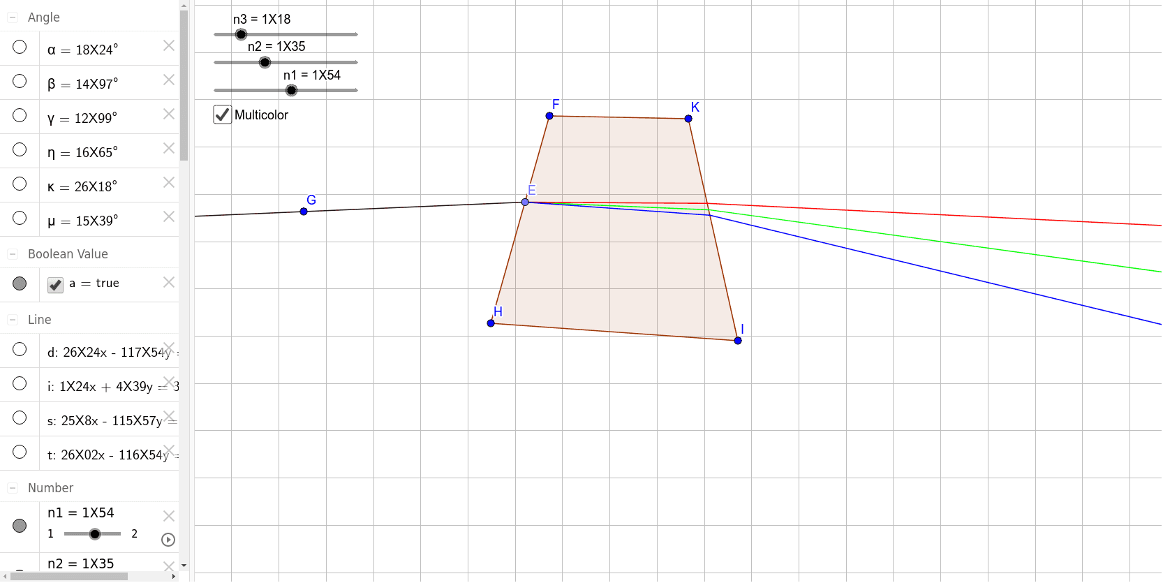 Refraction from a Square Prism – GeoGebra