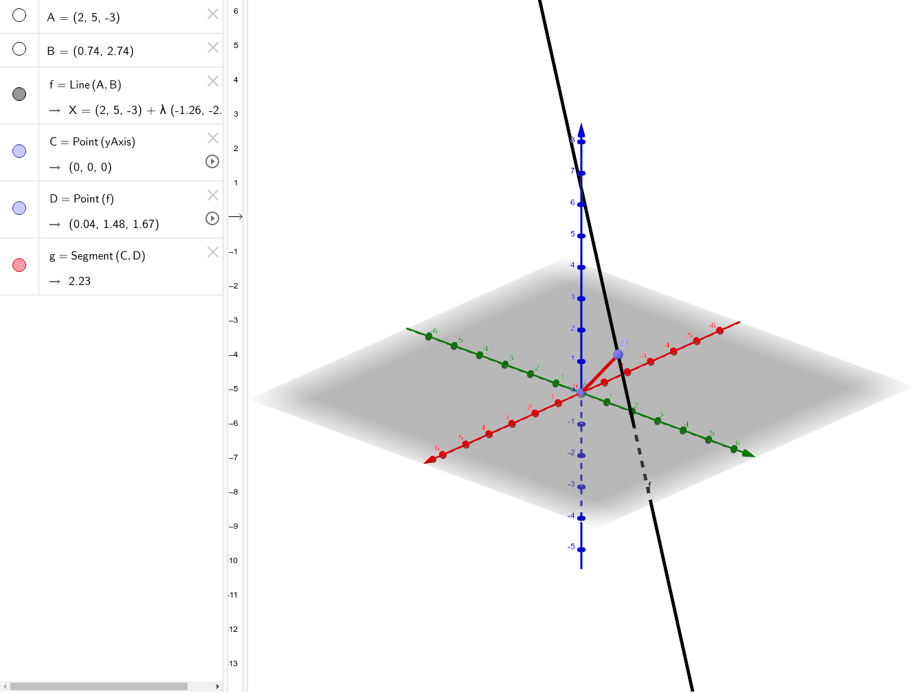Equation Of A Line In 3D GeoGebra