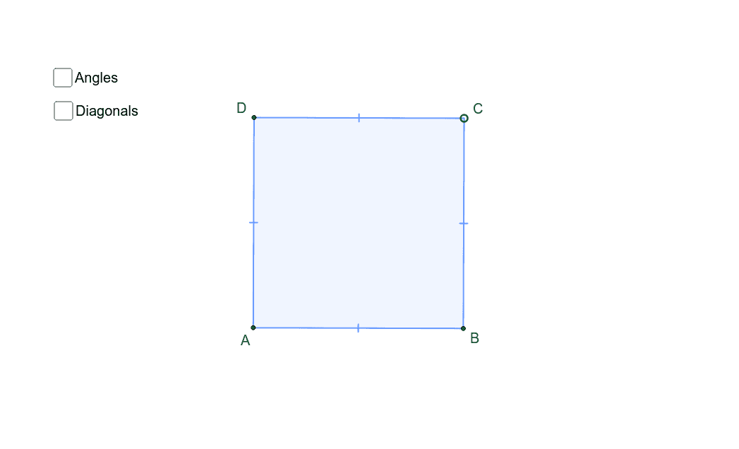 Properties of a Square – GeoGebra