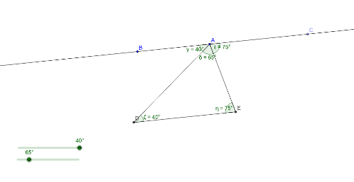 Triangle Angles Exploration – GeoGebra