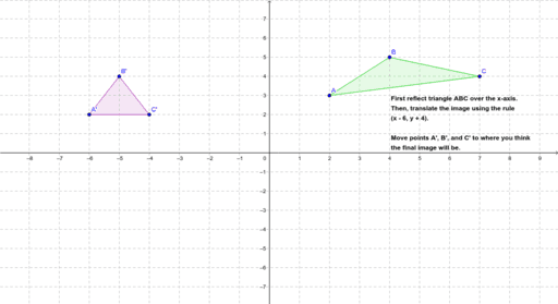 Sequence of Transformations Worksheet – GeoGebra