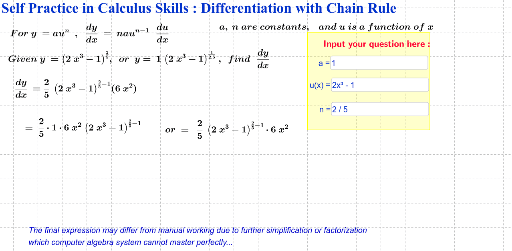Differentiation with Chain Rule Self Practice Sheet – GeoGebra