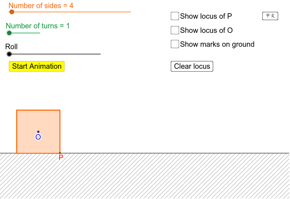 Rolling Regular Polygon – GeoGebra
