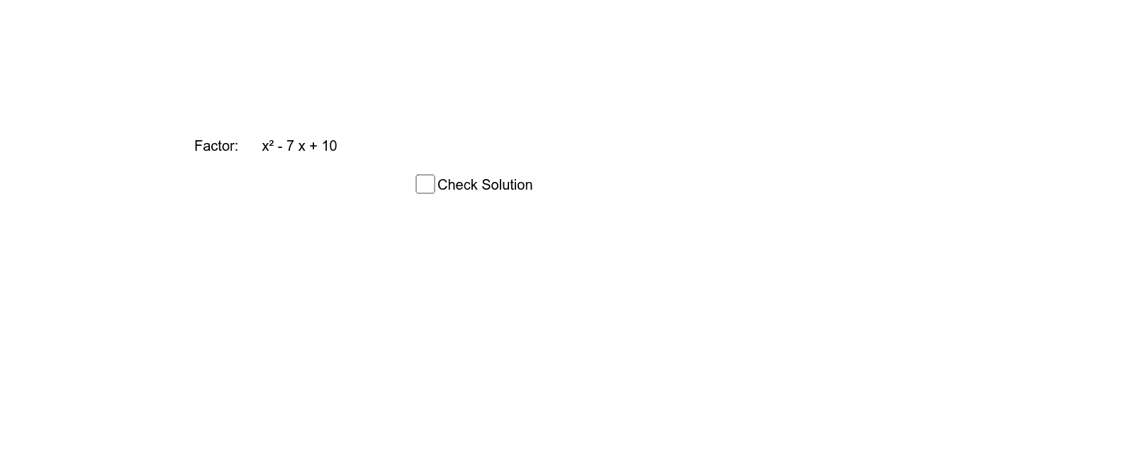 Factoring problems – GeoGebra