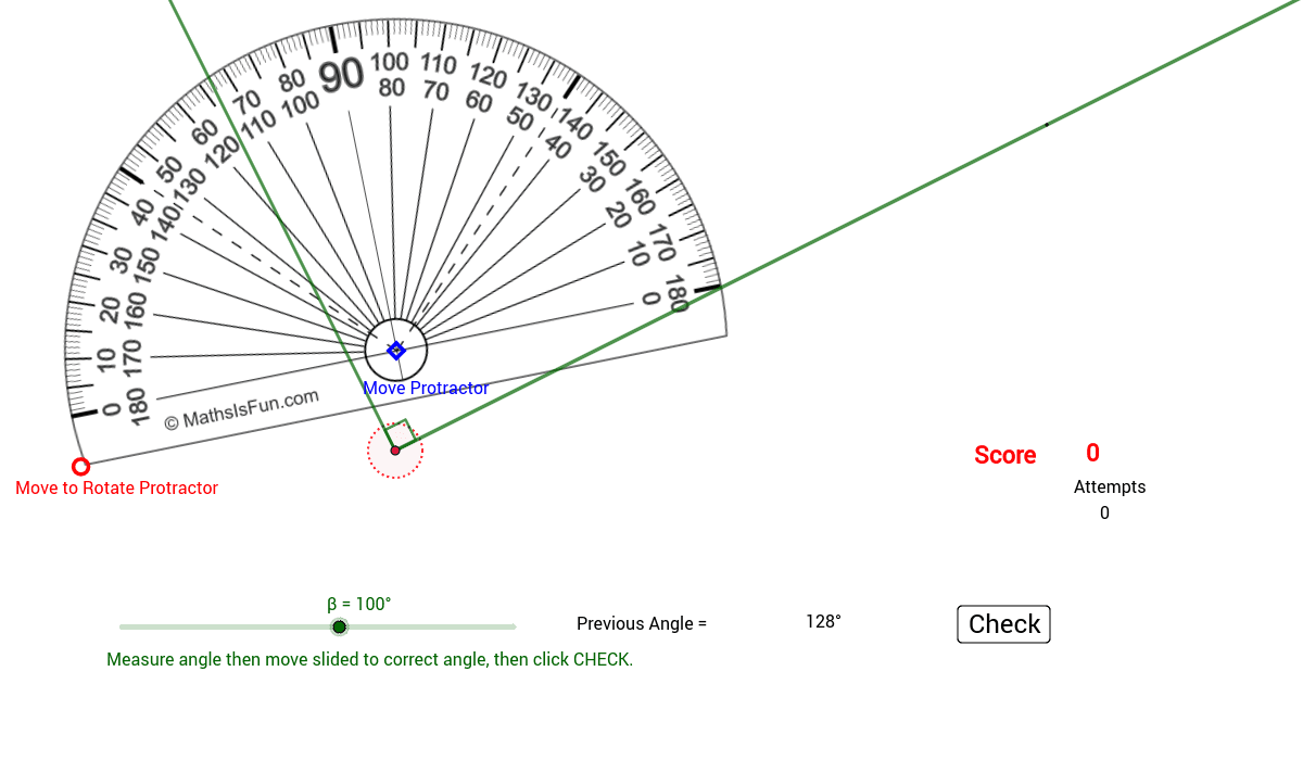 Protractor Practice ± 1 Scored – GeoGebra