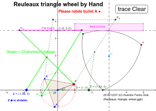 Reuleaux triangle wheel by Hand – GeoGebra